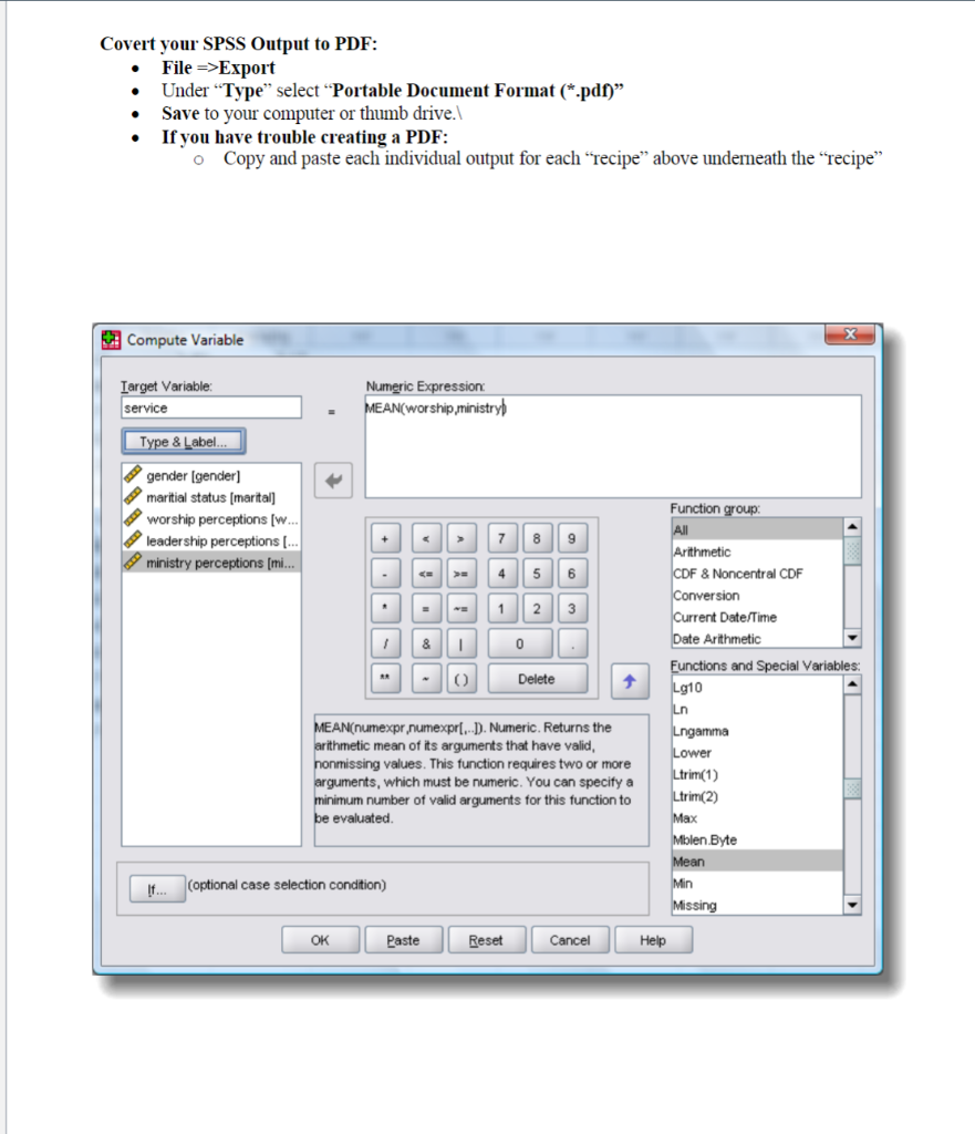 SPSS Commands: Editing, Coding, Descriptive | Chegg.com