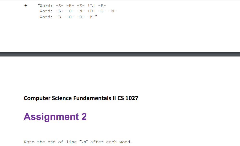 Solved This class represents a word in the game that is | Chegg.com