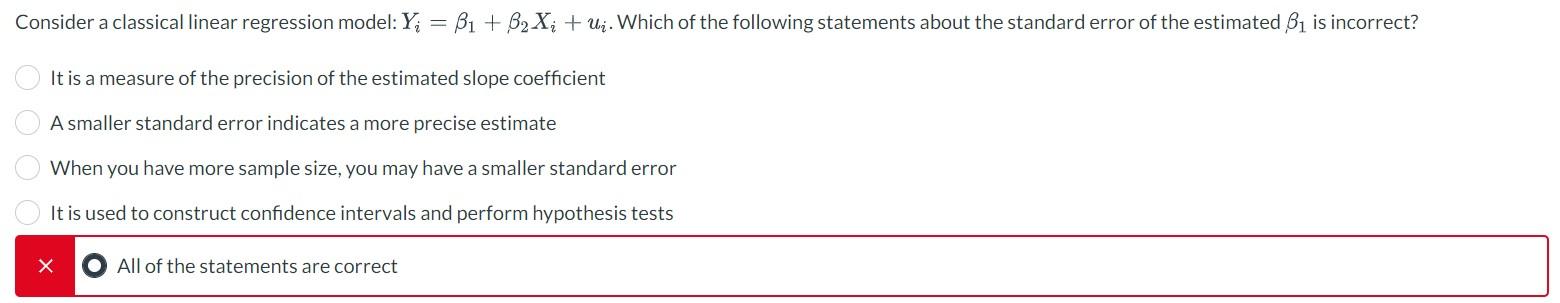 Solved Consider a classical linear regression model: | Chegg.com Solved Consider a classical linear regression model: | Chegg.com