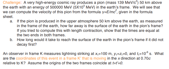 Solved Challenge: A very high-energy cosmic ray produces a | Chegg.com