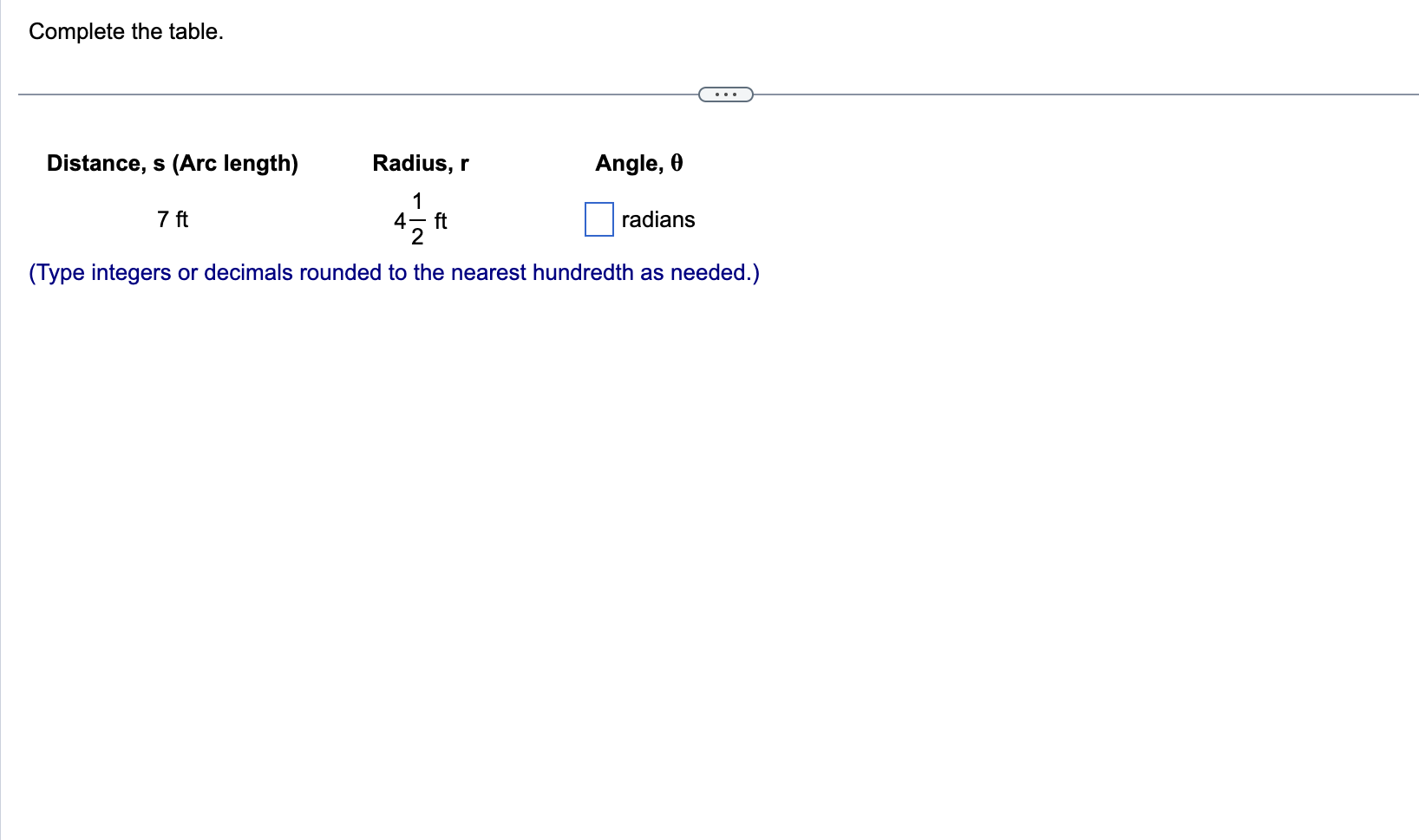 Solved Complete the table. (Type integers or decimals | Chegg.com