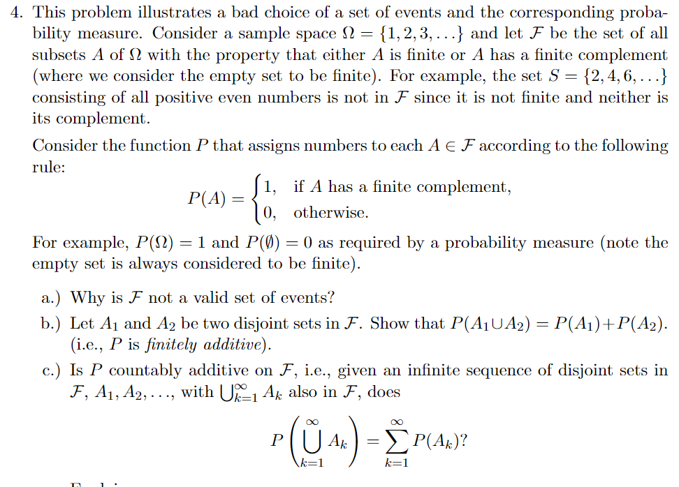 Solved = 1 4. This problem illustrates a bad choice of a set | Chegg.com