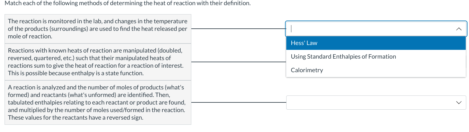 Solved Match each of the following methods of determining | Chegg.com