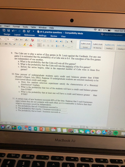 Solved :)) 87% View Insert Format Tools Table Window Help 台 | Chegg.com