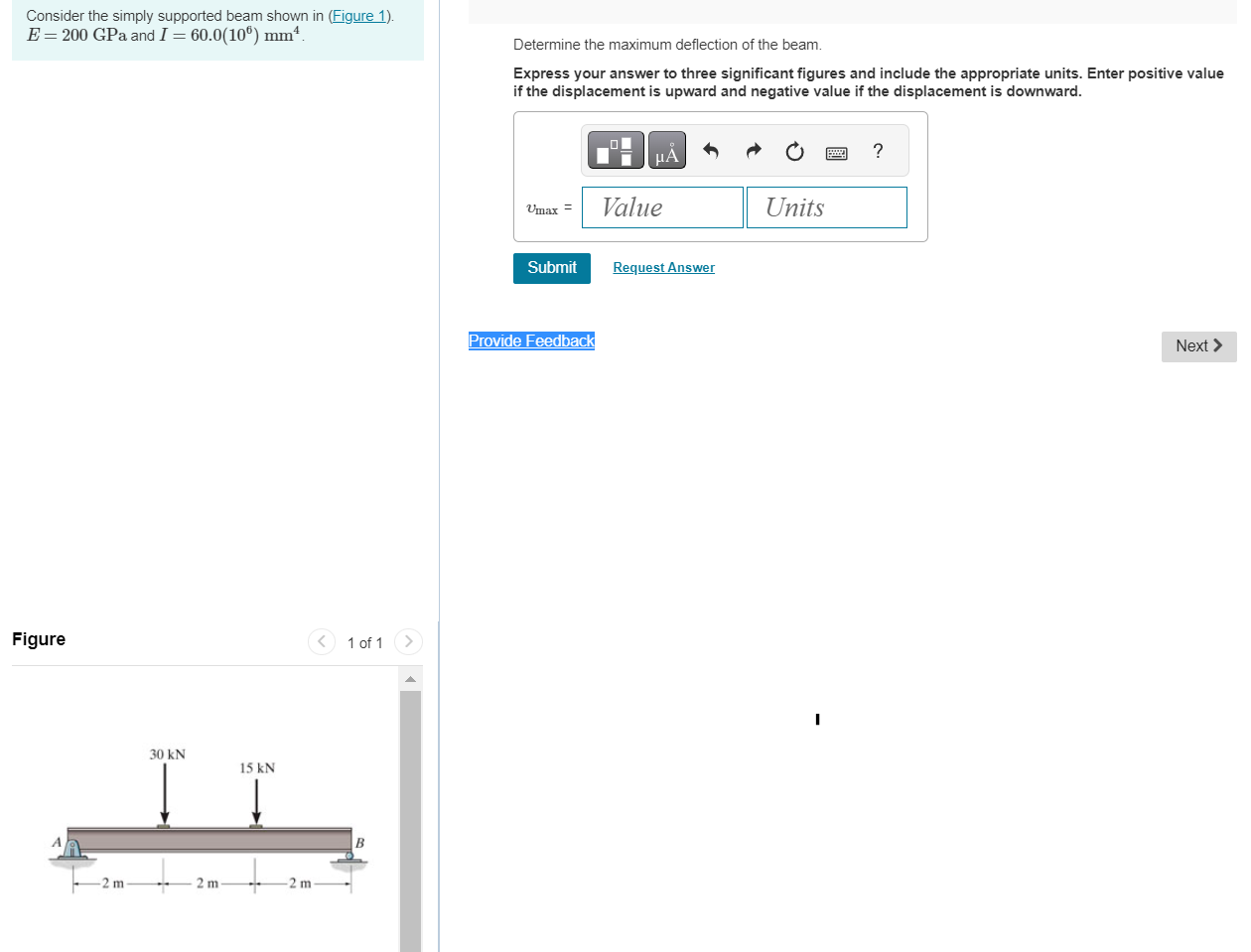 Solved Consider the simply supported beam shown in E=200GPa | Chegg.com