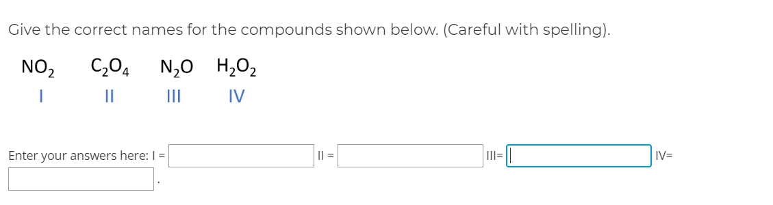 Solved Give the correct names for the compounds shown below. | Chegg.com