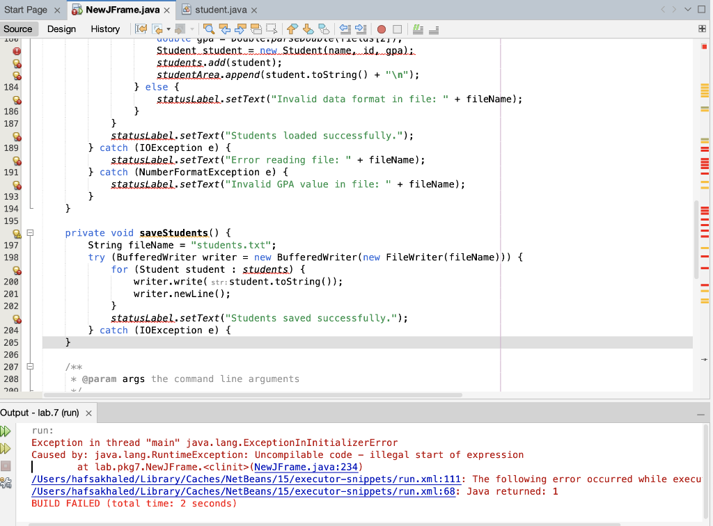 Solved Excirse #1: Create a Student class that has a name | Chegg.com Solved Excirse #1: Create a Student class that has a name | Chegg.com