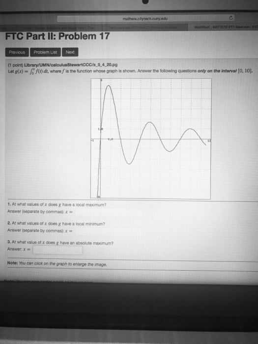 Solved Let (x) = integral^x_0 f(t) dt, where f is the | Chegg.com