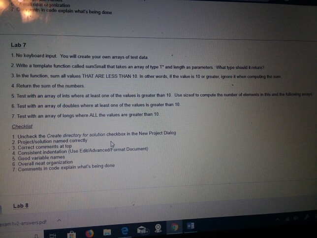 Solved t organization in code explain what's being done Lab | Chegg.com