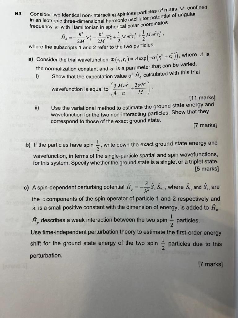 Solved B3 + =- n² 2M 在? 2M Consider two identical | Chegg.com