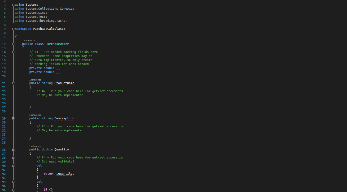 Code is mostly written just need someone to finish | Chegg.com