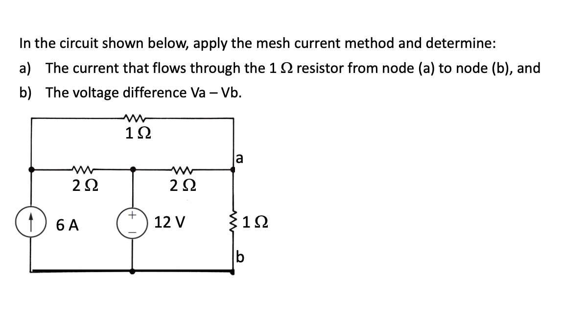 Solved In the circuit shown below, apply the mesh current | Chegg.com