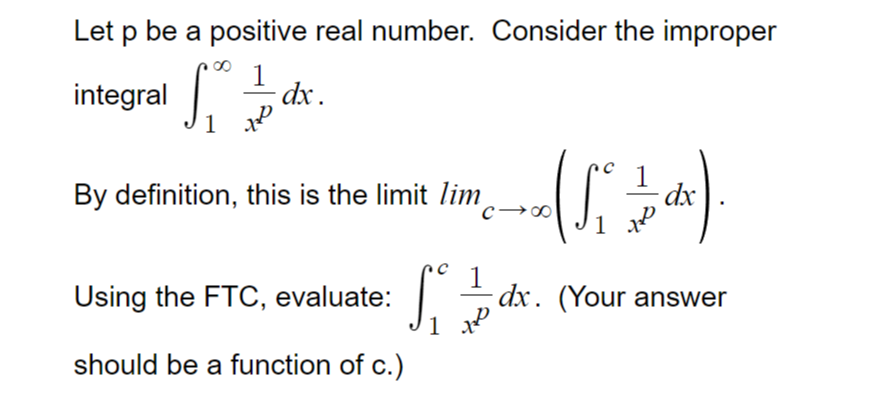Solved Let p be a positive real number. Consider the | Chegg.com