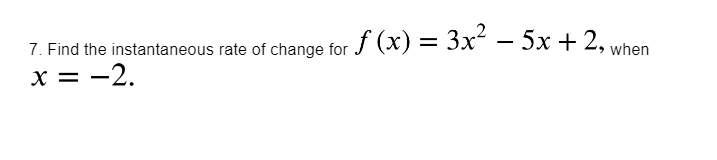 Solved Use pre-calc and IROC:Find the instantaneous rate of | Chegg.com