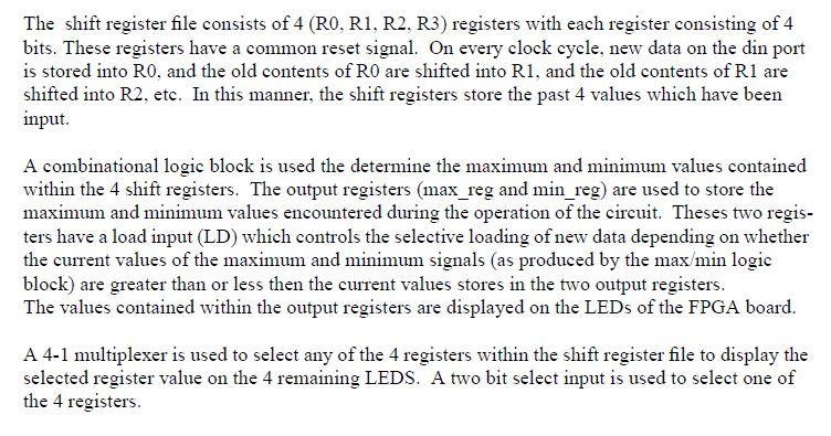 Solved In this lab, a shift register file together with | Chegg.com