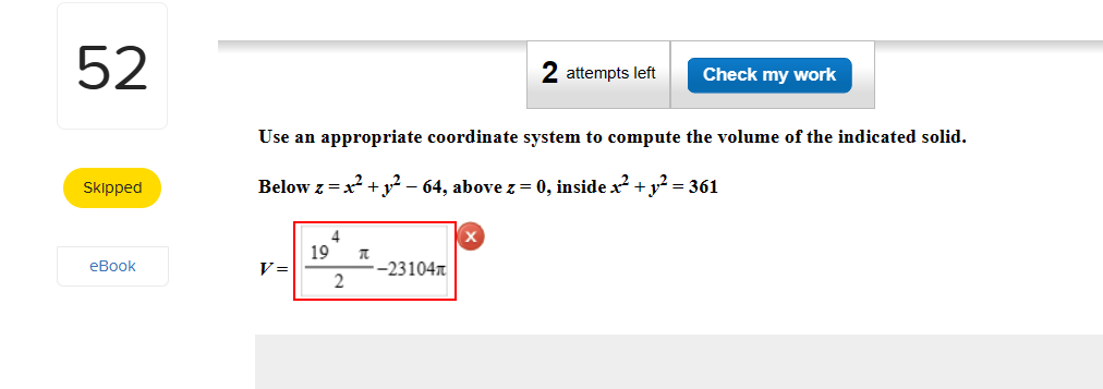 Solved Use an appropriate coordinate system to compute the | Chegg.com