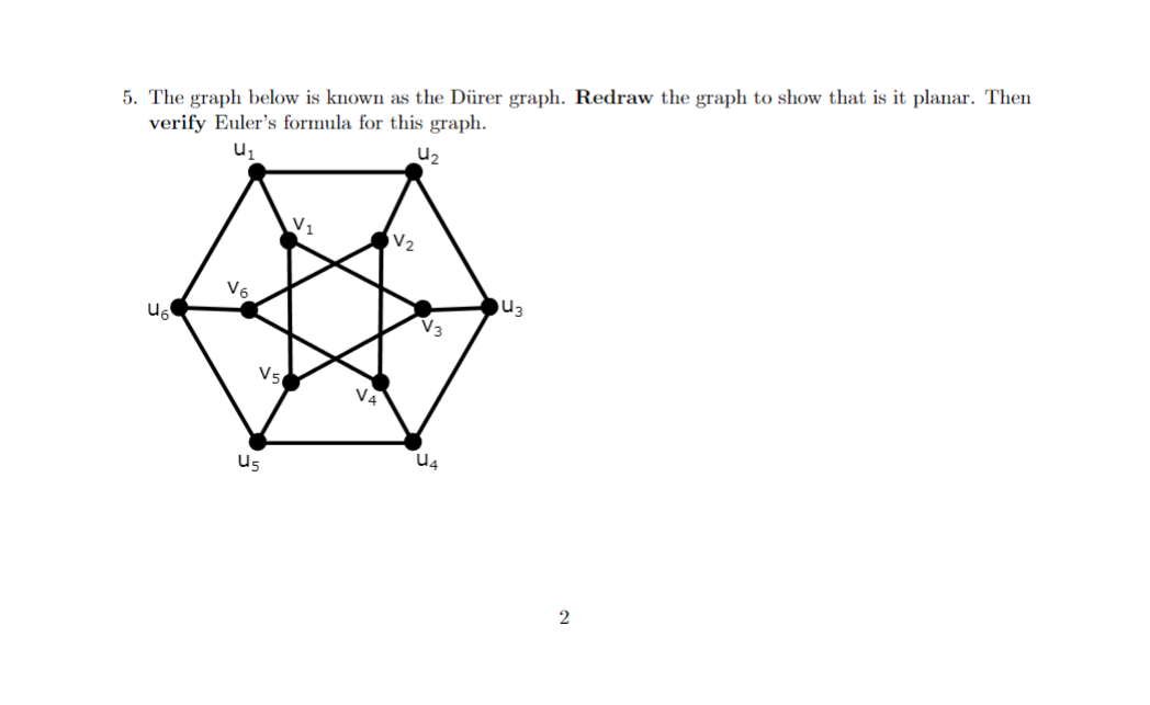 Solved 5. The graph below is known as the Dürer graph. | Chegg.com