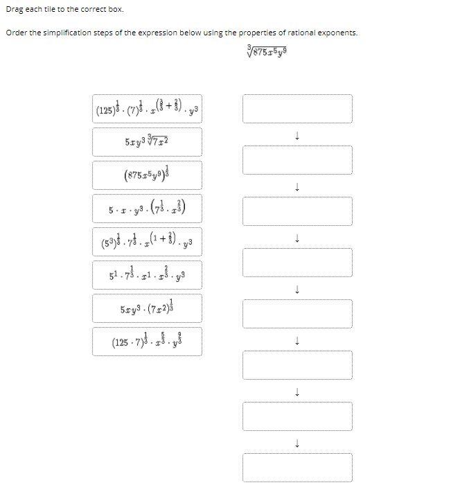 Solved Drag each tile to the correct box. Order the | Chegg.com