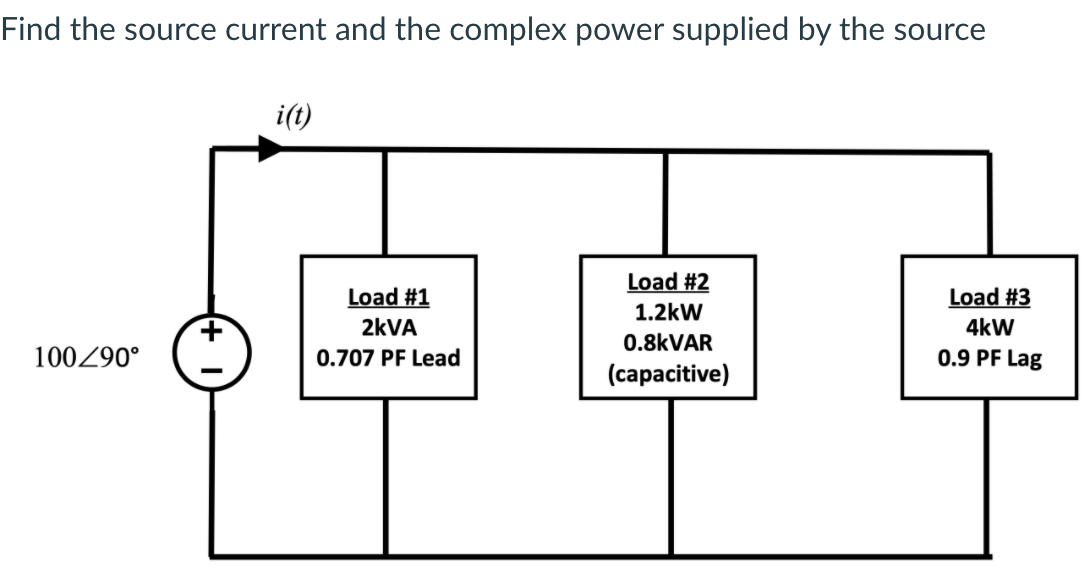 Solved Find the source current and the complex power | Chegg.com