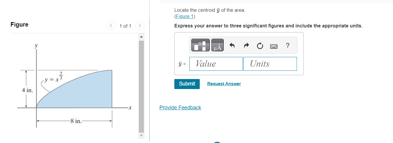 Solved Locate the centroid yˉ of the area. (Figure 1) | Chegg.com
