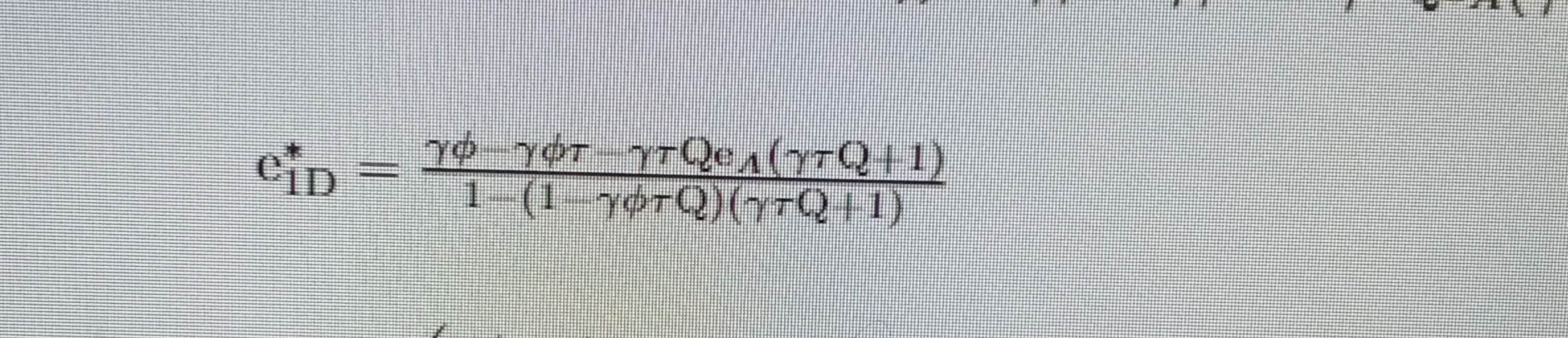 Calculate partial derivative of e1D* With respect t Q | Chegg.com