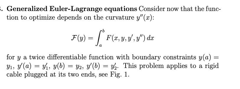 Solved . Generalized Euler-Lagrange equations Consider now | Chegg.com