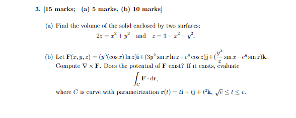 Solved 3. [15 marks; (a) 5 marks, (b) 10 marks] (a) Find the | Chegg.com
