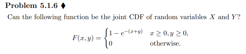 Solved Can the following function be the joint CDF of random | Chegg.com