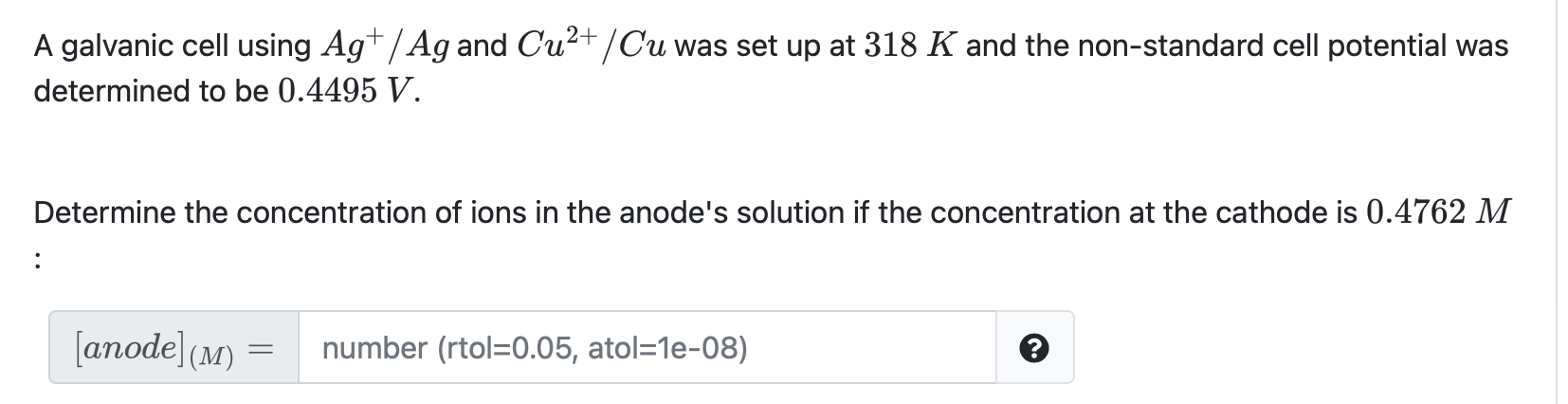 Solved + A galvanic cell using Ag+ / Ag and Cu2+/Cu was set | Chegg.com