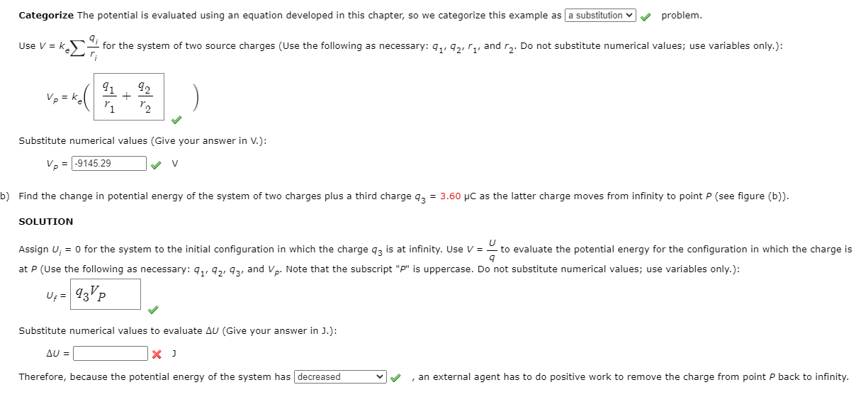 Solved The Electric Potential Due to Two Point Charges As | Chegg.com