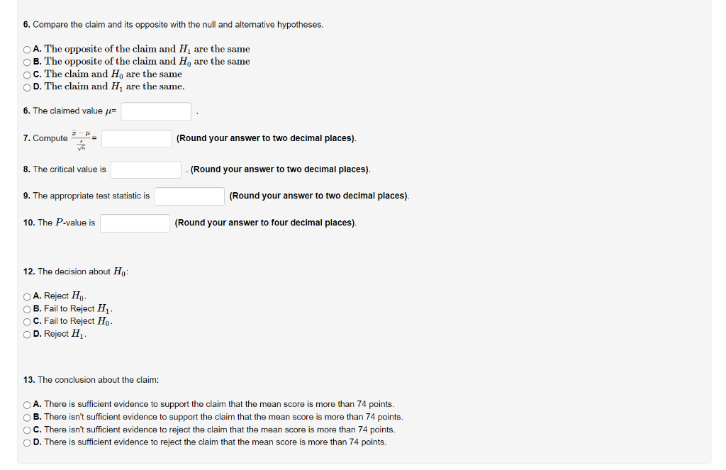 Solved (9 points) Based on a simple random sample of 36 | Chegg.com