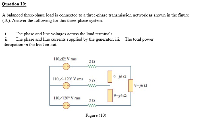 Solved 2/0° Ꭺ Calculate the following for the circuit shown | Chegg.com