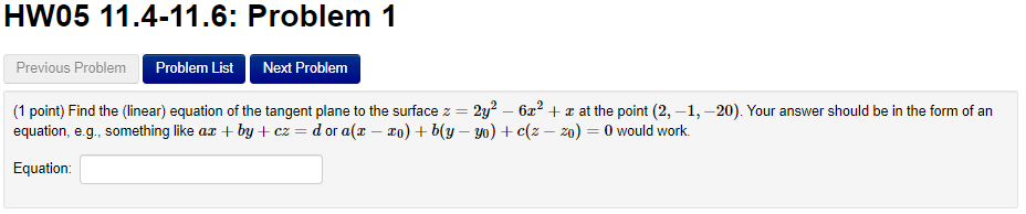 Solved HW05 11.4-11.6: Problem 1 Previous Problem Problem | Chegg.com
