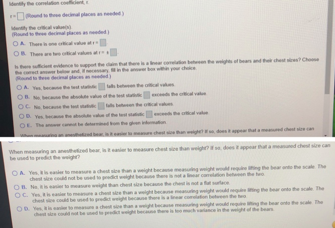 Solved used to predict the weight? Use a significance level | Chegg.com