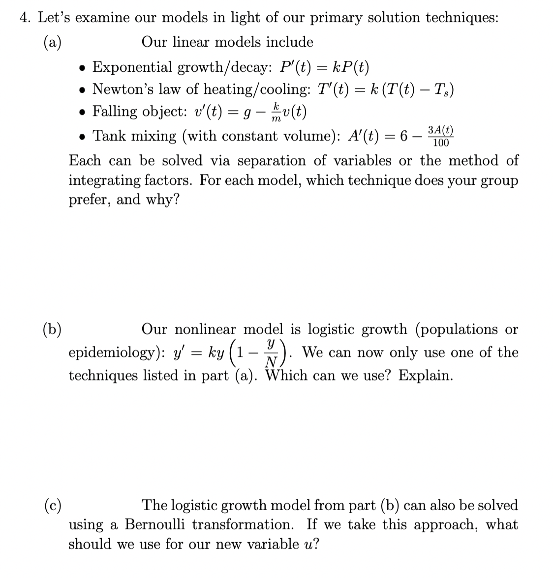 Solved Let's examine our models in light of our primary | Chegg.com