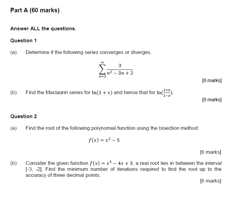Solved (a) Determine if the following series converges or | Chegg.com