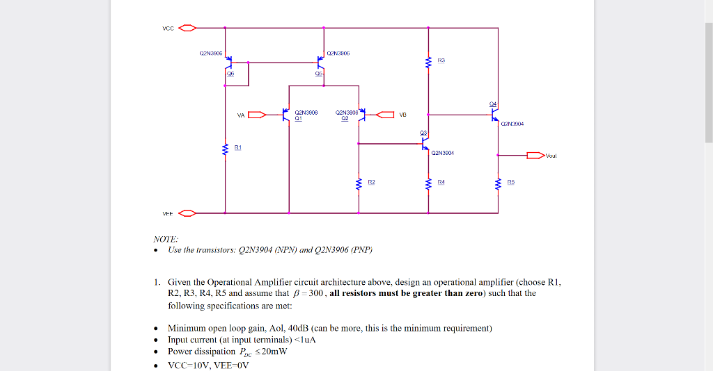 Solved O2N3900 O2N3906 R3 Q2N3908 01 Q2N3900 02 VO TON 331 | Chegg.com
