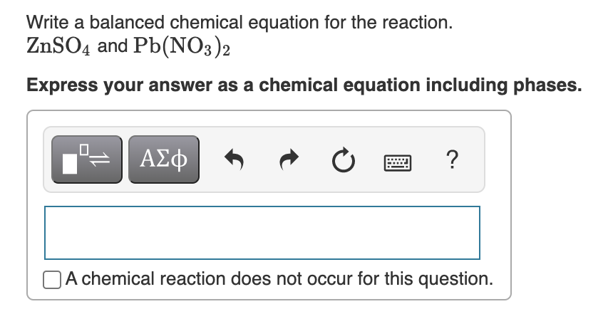 Solved Write a balanced chemical equation for the reaction. | Chegg.com