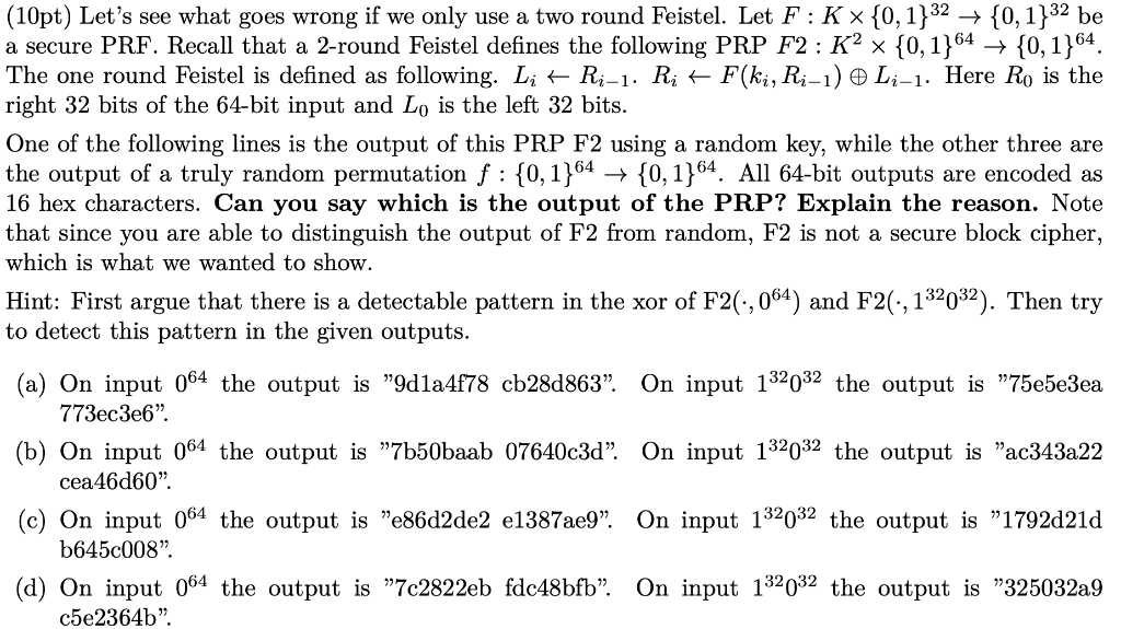 Solved (10pt) Let's see what goes wrong if we only use a two | Chegg.com