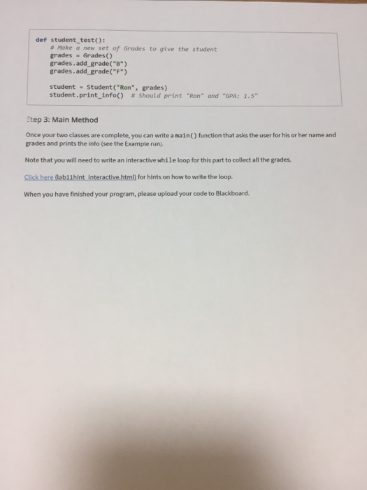 Solved Mini-Project - Student GPA Calculator This | Chegg.com