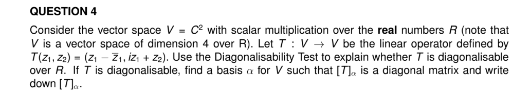 Solved Consider the vector space V=C2 with scalar | Chegg.com