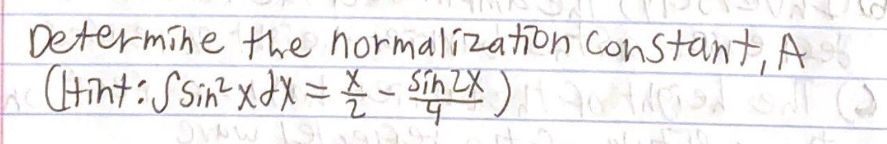 Solved A particle is described by the wavefunction 371x A | Chegg.com