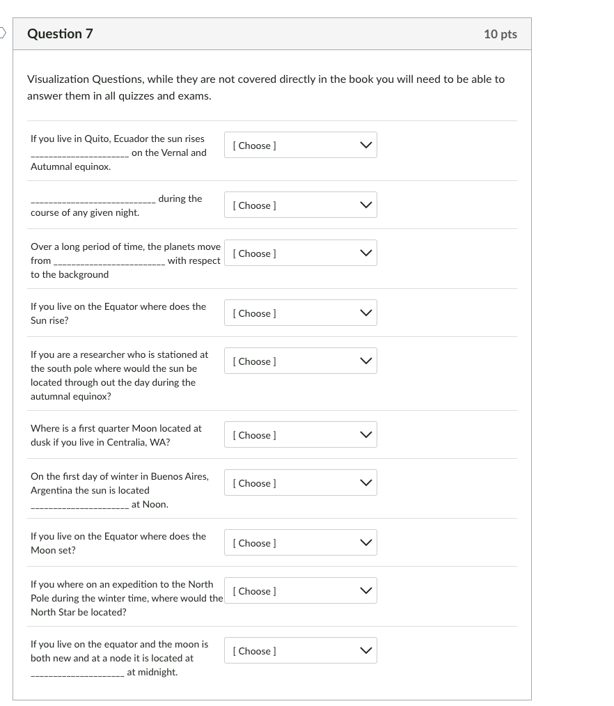 Visualization Questions, while they are not covered | Chegg.com