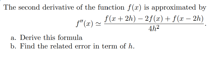 Solved The second derivative of the function f(x) is | Chegg.com