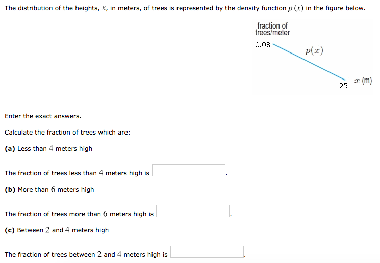 Solved The distribution of the heights, x, in meters, of | Chegg.com