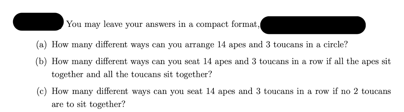Solved You may leave your answers in a compact format, (a) | Chegg.com