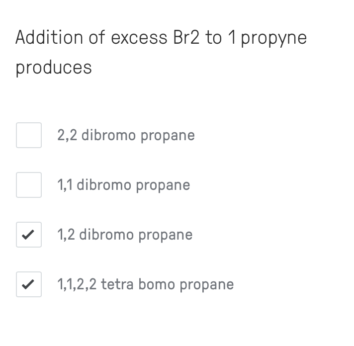 Solved Will the product be from 1 equivalent of excess Br2 | Chegg.com