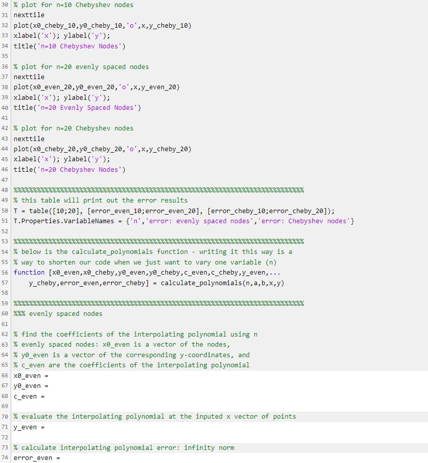 Let f(x)=e∣x∣. Compare evenly spaced interpolation | Chegg.com