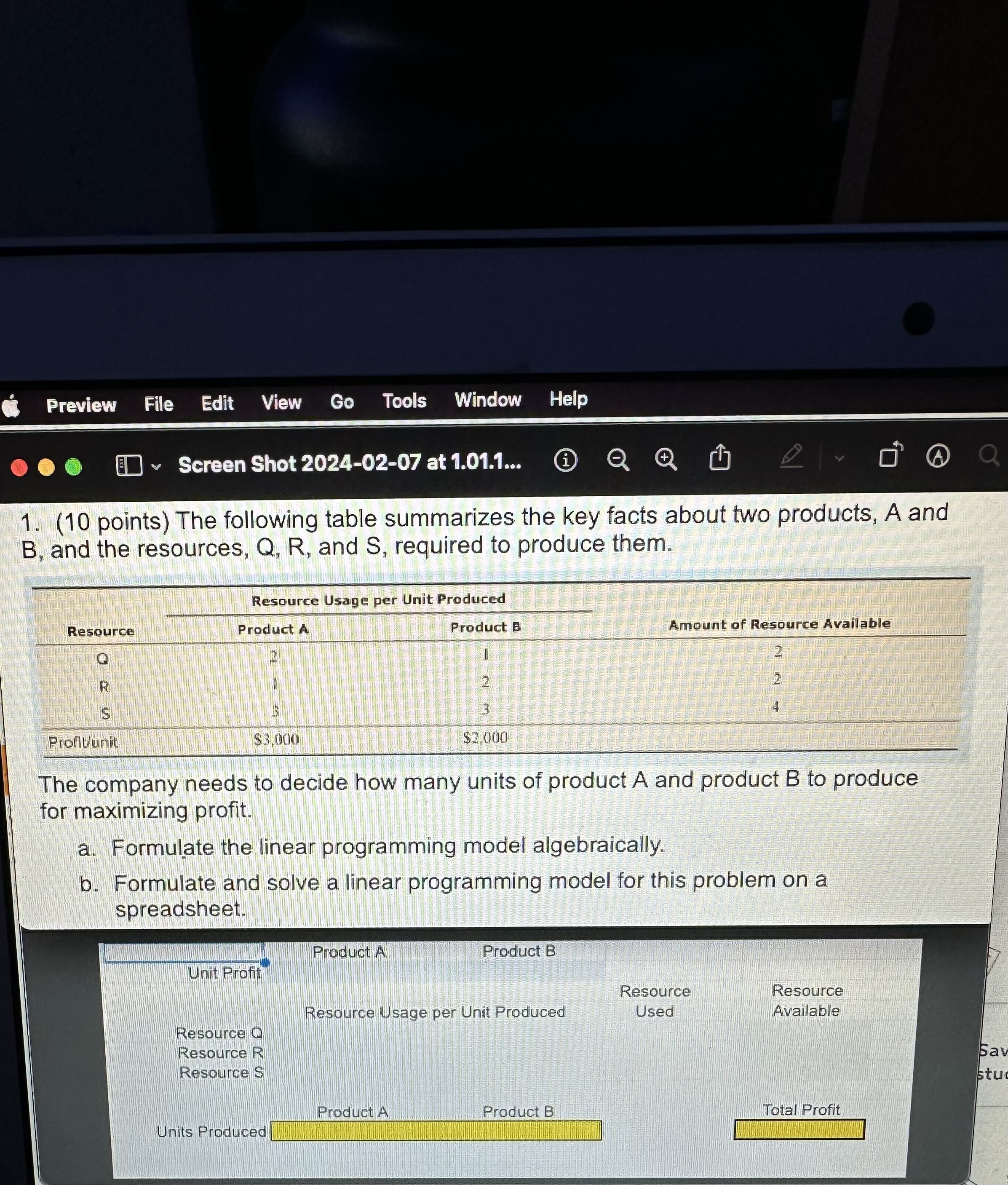 Solved (10 ﻿points) ﻿The following table summarizes the key | Chegg.com