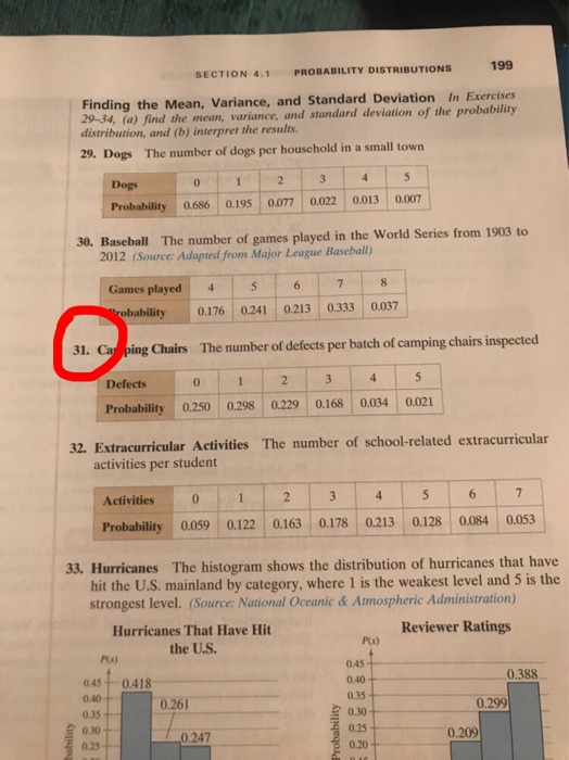 Solved SECTION 4.1 PROBABILITY DISTRIBUTIONS 199 Finding the | Chegg.com